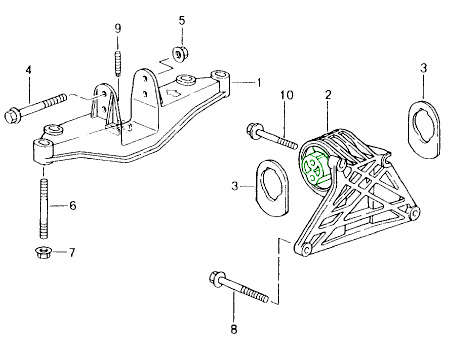 Porsche 986 Boxster Engine mount bush 98737502305 - 98737502305/2 ...