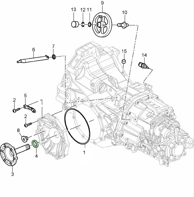 Porsche Differential output shaft seal 016409399B - 016409399B/1 ...