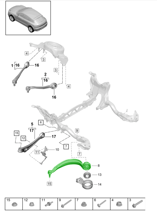 Porsche Front Track Control Arms | Design911 Suspension Parts for ...