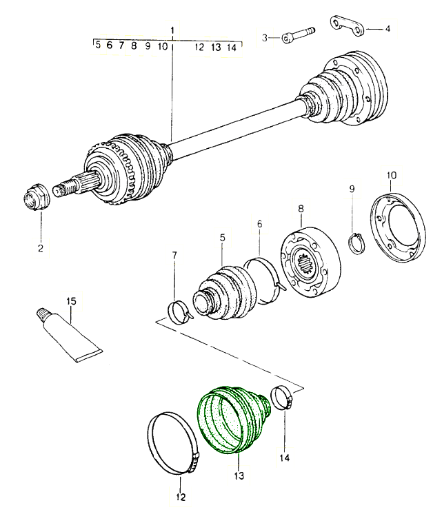 Porsche 964 993 CV Joint boot Constant Velocity Joint boot 96434929100 ...