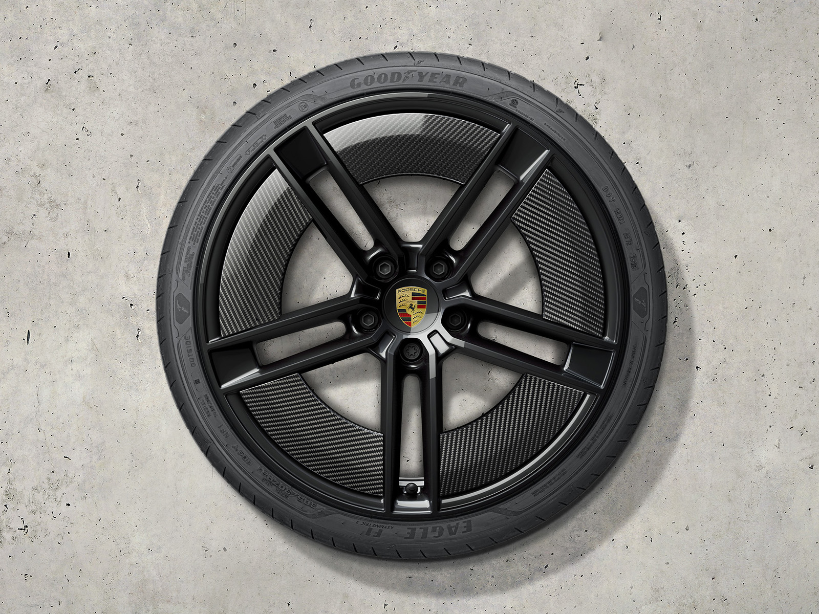 21-inch Taycan exclusive design summer wheel-and-tyre set, painted in ...
