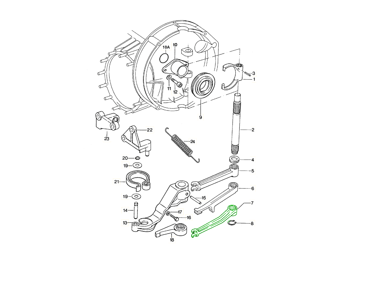 Porsche 911 Release lever on the clutch 91511671305 - 91511671305 ...