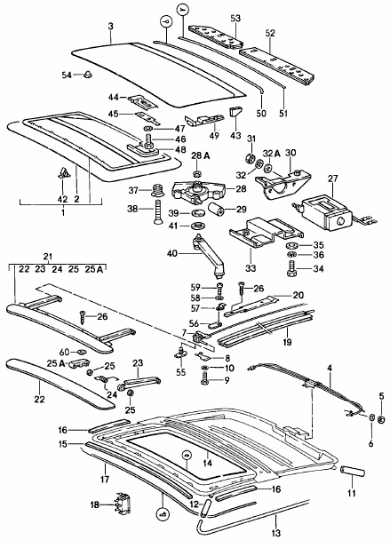 Sunroof Hinge for Porsche 911 / 964 / 993 - 91156412700 | Design 911
