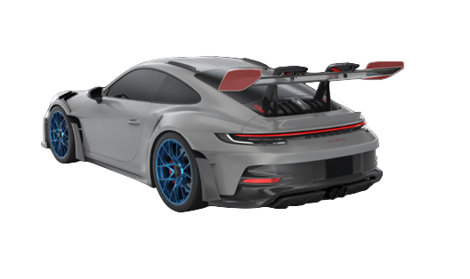 Rear wing end plates, carbon fibre. Porsche 992 GT3 RS - 1016.992.3RS ...