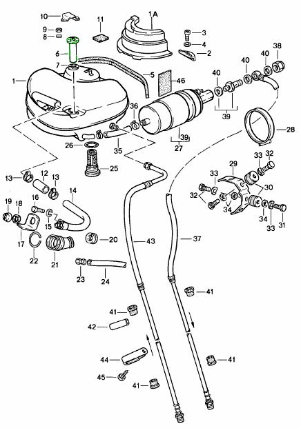 Porsche 997 Tank gauge without flange 99762083102 - 99762083103/1 ...