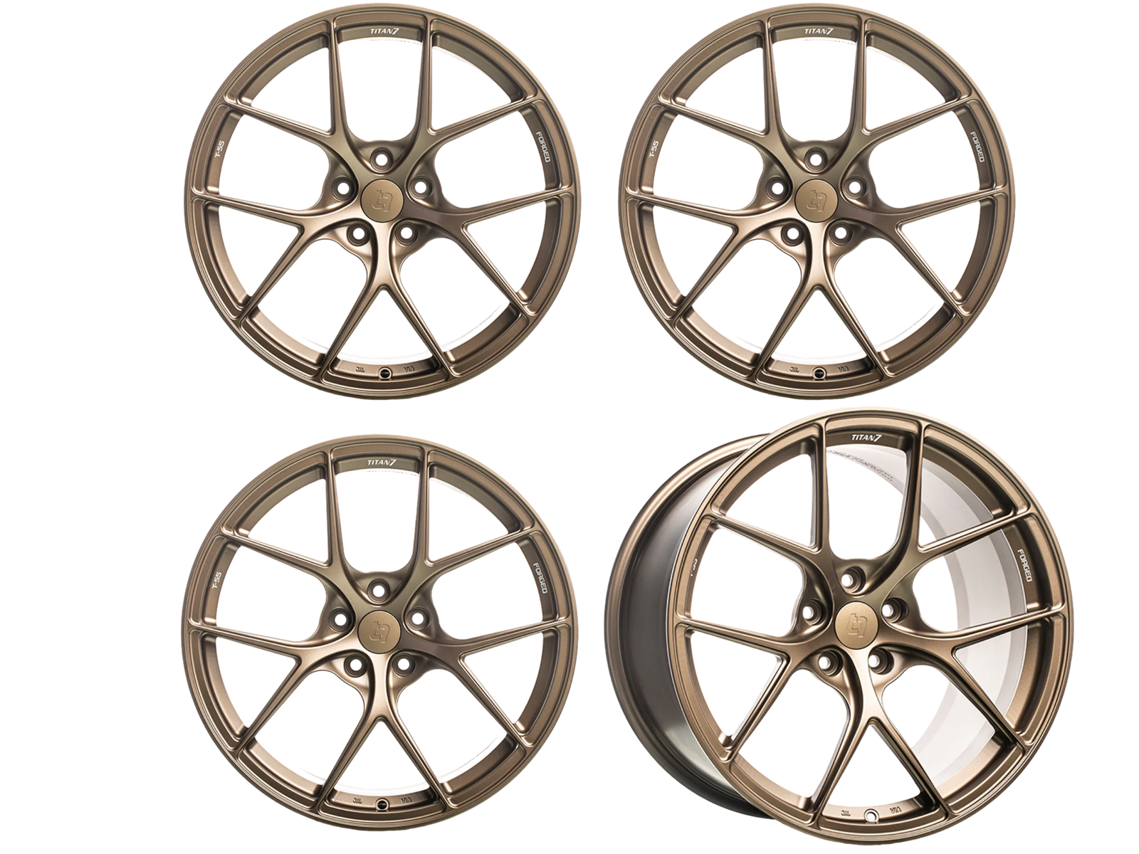 Titan 7 Forged T-S5 Split 5 Spoke Alloy Wheel Set Techna Bronze ...