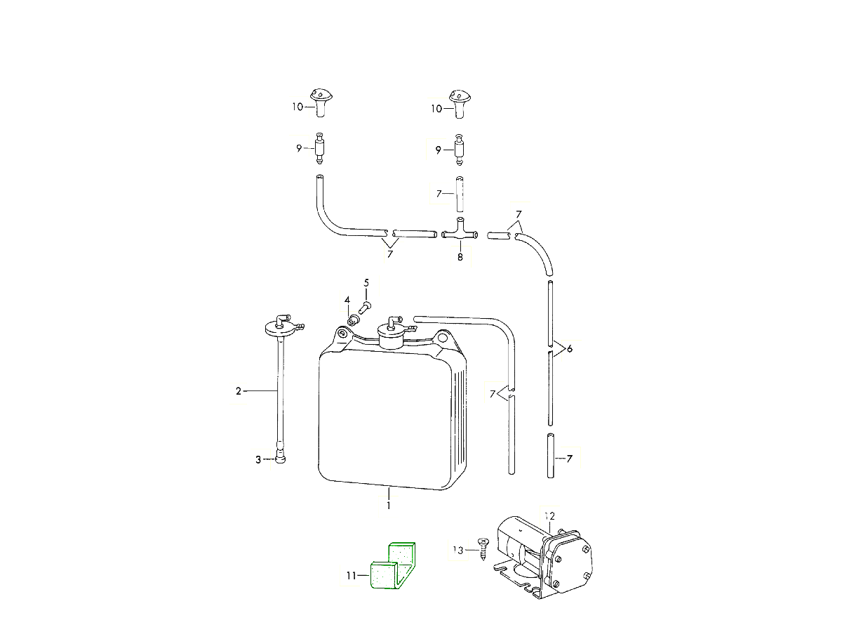 Porsche 911 Felt strip for windscreen washer bottle 90162879221 ...