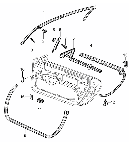 Porsche Door Seals | Design911 Rubber Weatherstrips for Cabin ...