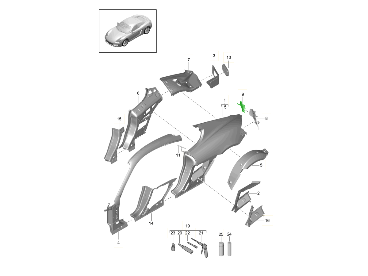 Buy Porsche Cayman 987C/981C (2005-2016) Cayman GT4 3.8L 2015-16 Side ...