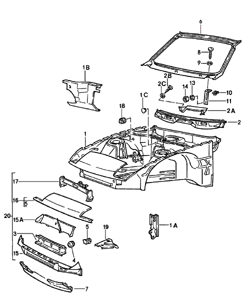 Porsche 924 924S Front Lower Valance 94450303501 - 94450303501 | Design 911