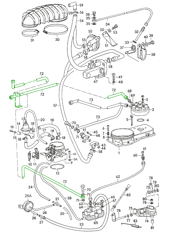 Fuel Line. Porsche 911 1974-77 91111051402 91111051403 - 91111051403 ...