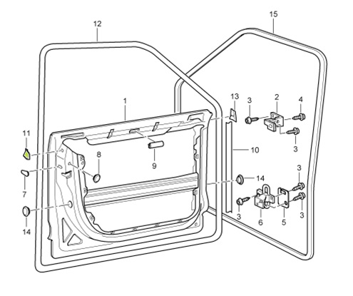 Porsche Doors, Hinges & Striker Plates | OEM Body Panels & Hardware ...