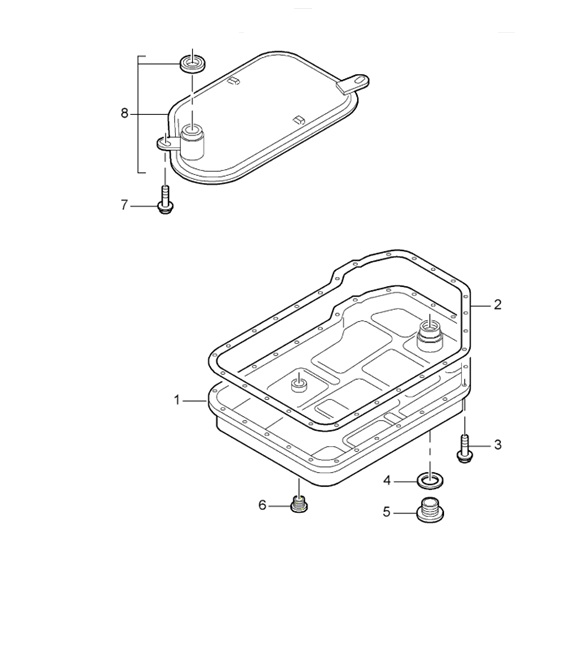 Tiptronic Gearbox Sump Drain Plug SMALL. Porsche 986 Boxster / 996 ...