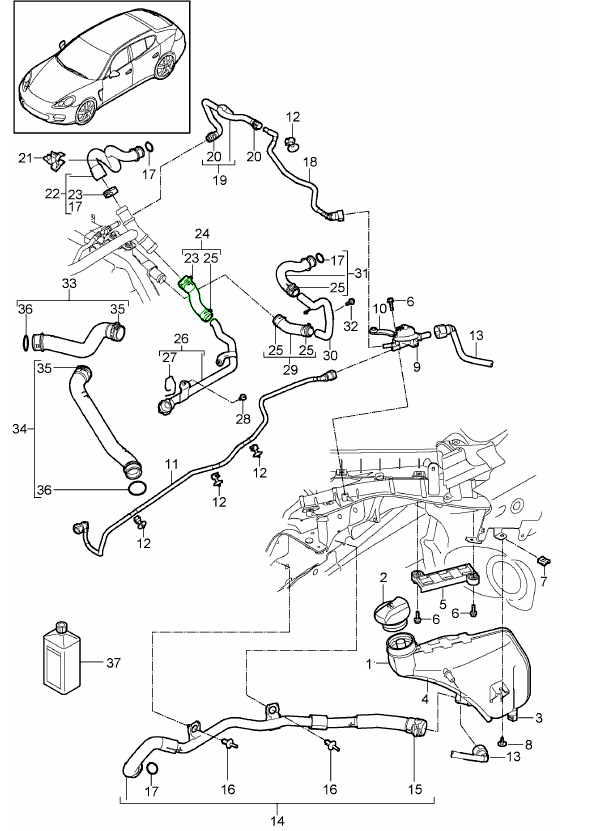 Buy Porsche Panamera 970 MK1 (2009-2013) Panamera Turbo V8 4.8L Water ...