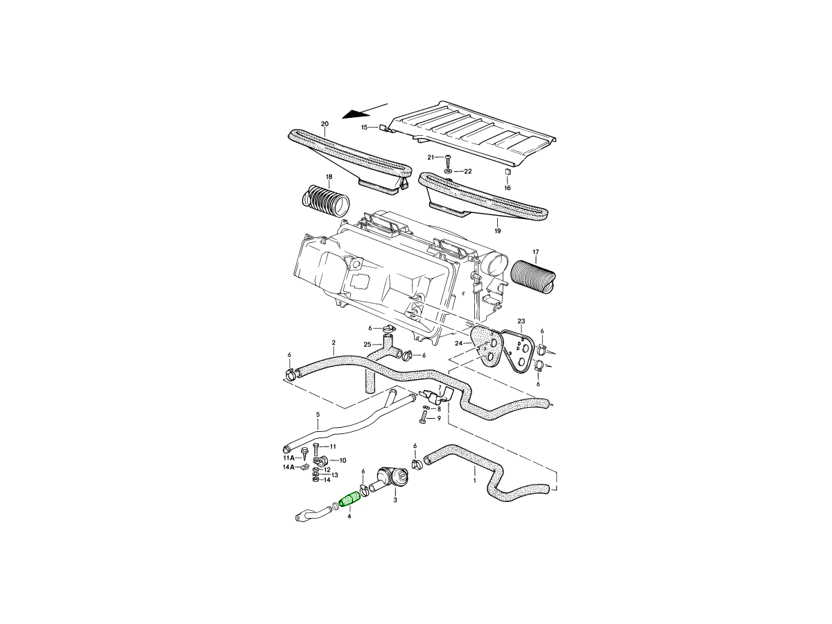 Hose - Heater Control Valve to Engine Block. Porsche 928 1978-1984 ...