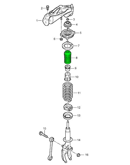 Porsche Cayenne Shock Absorber Boot 95534350500 - 95534350500 | Design 911