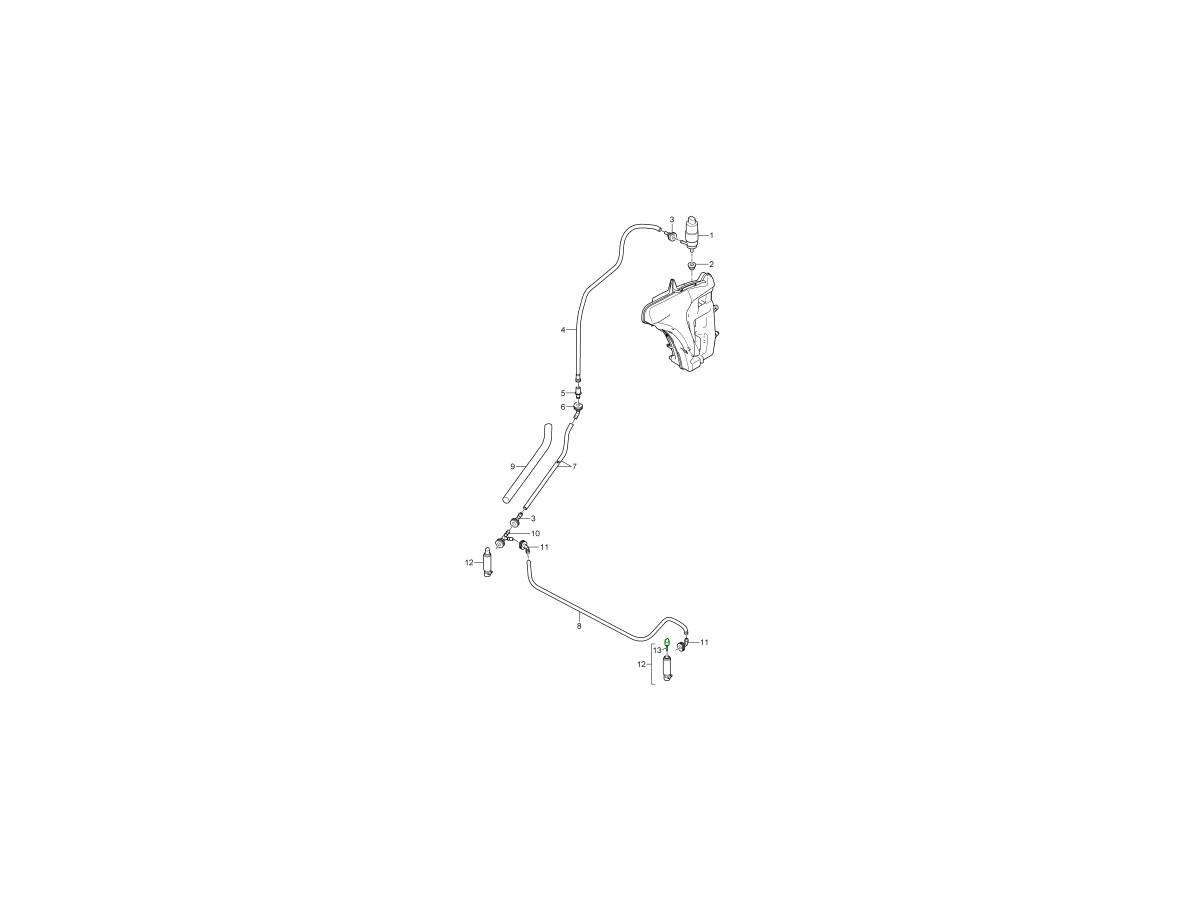 Headlamp washer jet. Porsche 970.2 Panamera 97062825150 97062825250 ...