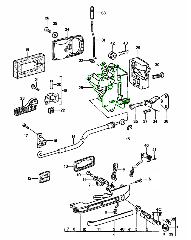 Porsche 928 944 986 Door lock 92753705310 and 92753705409 - 92753705310 ...