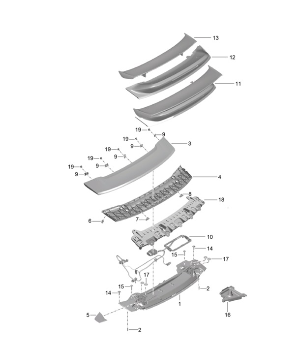 Side cover rear spoiler. Porsche 991.1 Carrera - 99150466101 | Design 911