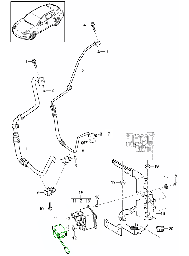 Evaporator Expansion Valve for Hybrid Battery Porsche Panamera 970 ...