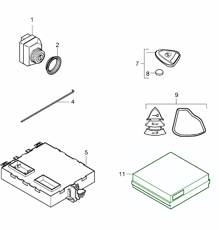 Porsche 997 Sensor for interior monitoring 99761821001 - 99761821001 ...