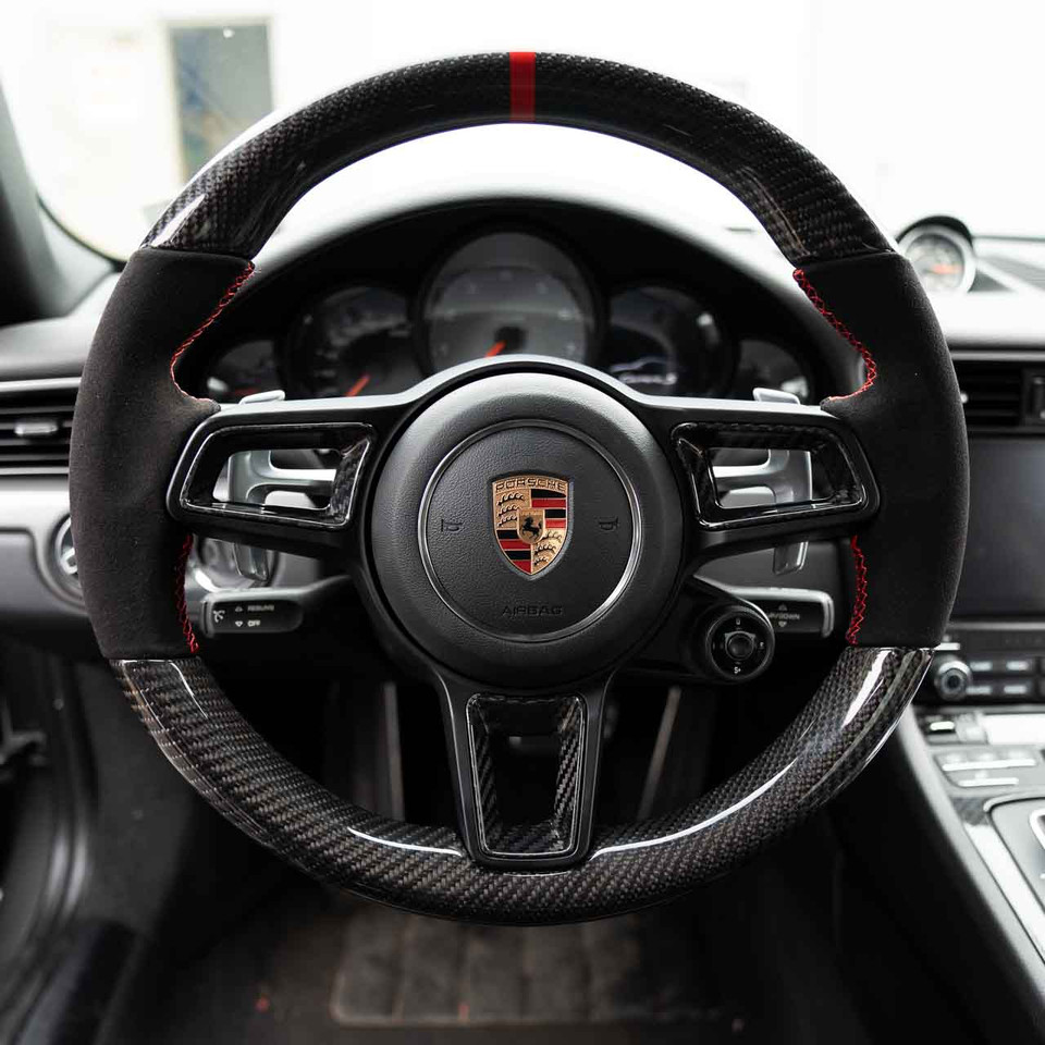 Rennline steering wheel insert carbon fibre. Porsche 991.2 / 718 / 95B ...