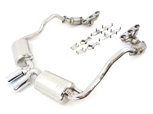 Full exhaust system for Porsche 987 Boxster / 987C Cayman in Stainless ...