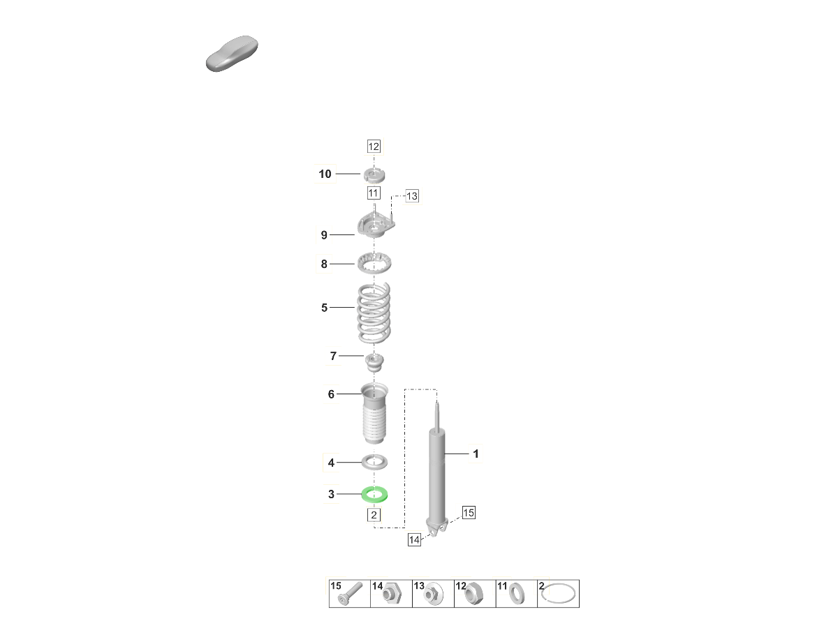 Porsche 992 Shock absorber spring disc 9P1512103A - 9P1512103A | Design 911