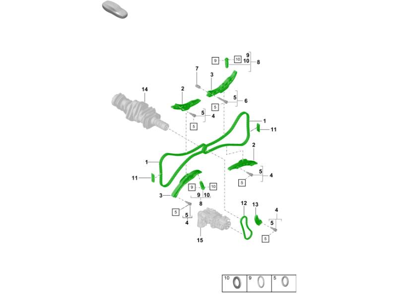 Porsche Engine Timing Chain Kit. Porsche 982 Cayman GT4 2017 ...