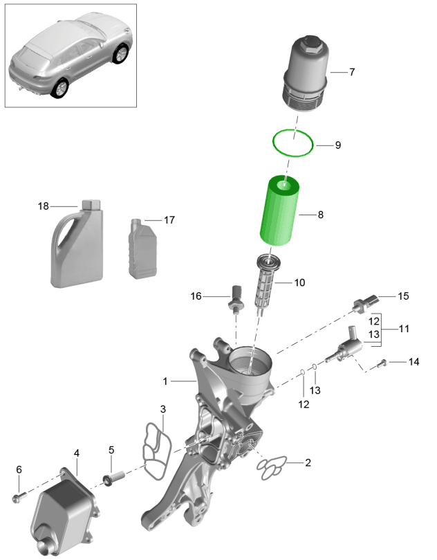 Buy Porsche Macan (95B) MK1 (2014-2018) Macan Petrol 2.0L V4 237Bhp Oil ...