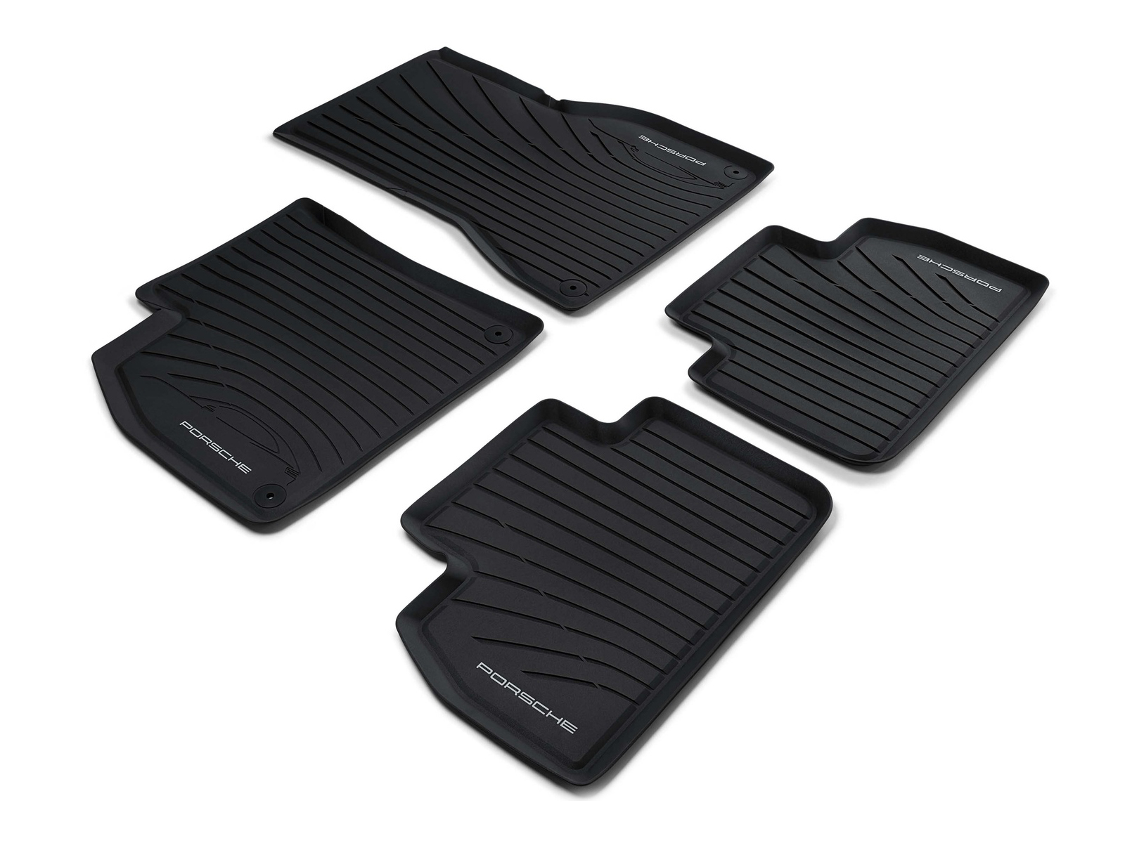 Rubber interior floor mats. Porsche 95C (H2) Macan Electric RHD - Right ...