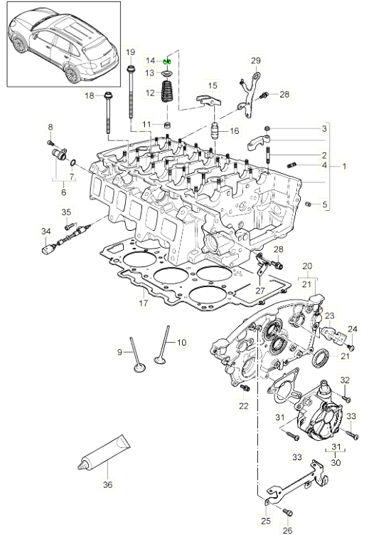 Porsche Cayenne Exhaust & Intake Valve Collet 95510565120 95510565100 ...