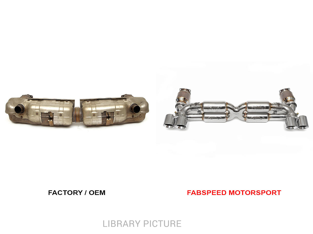 Fabspeed Supersport 70mm x-pipe exhaust system RACE for Porsche 997.1 ...