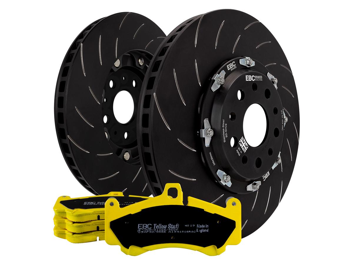 EBC P2DK045Y Racing Two-piece floating brake disc and yellowstuff pad ...