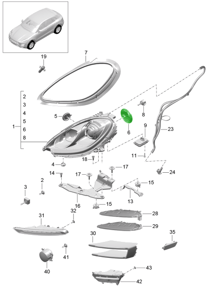 Porsche Headlamp Parts & Lenses | Lighting Restoration & Upgrades ...