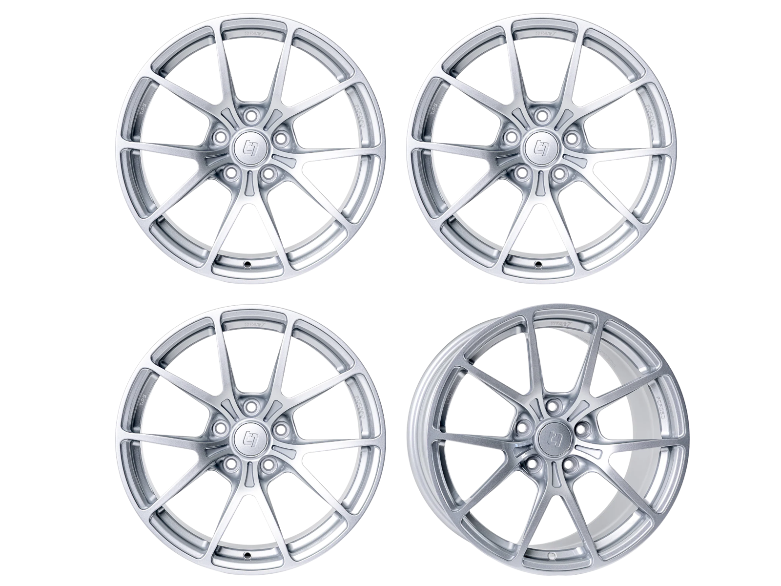 Titan 7 Forged T-P5 Split 5 Spoke Alloy Wheel Set. Porsche 987 / 981 ...