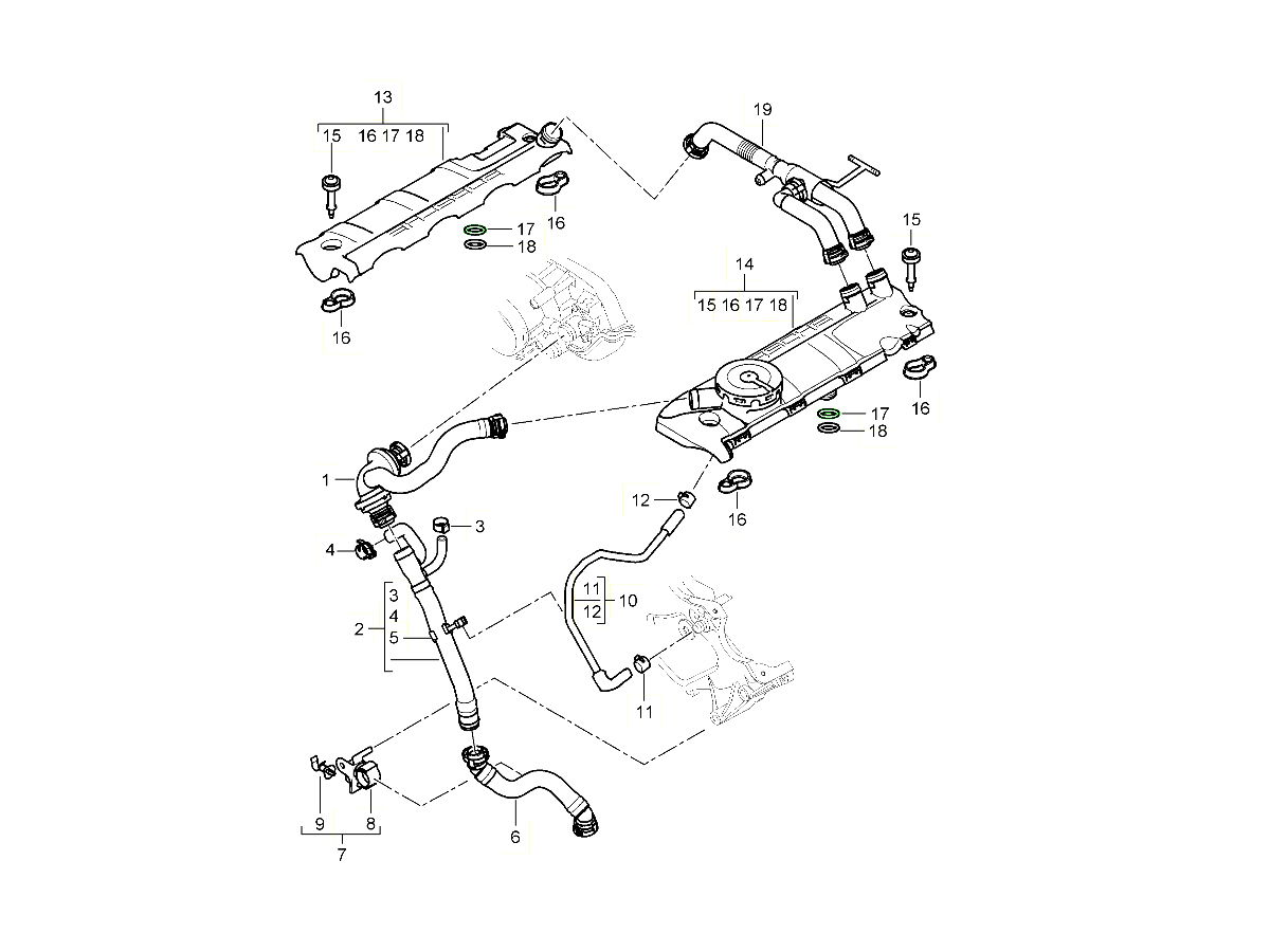 94810743900 O-Ring Seal for Engine Crankcase Vent Valve - Porsche ...