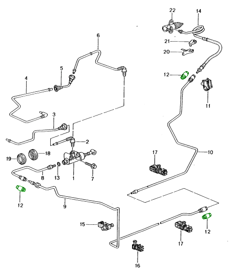 Porsche Boxster Cayman 996 997 Union for Clutch Fluid Pipe 99923054110 ...