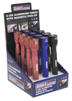 Sealey 6 LED Aluminium Torch with Magnetic Pick-Up Display Box of 12 ...