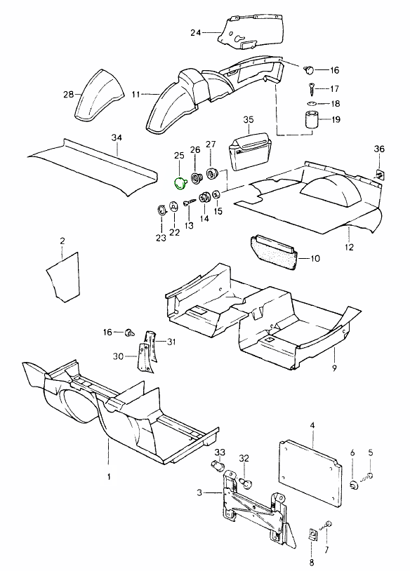 Buy Porsche 968 (1992-1995) 968 3.0L 1992-94 Boot / Load Space ...
