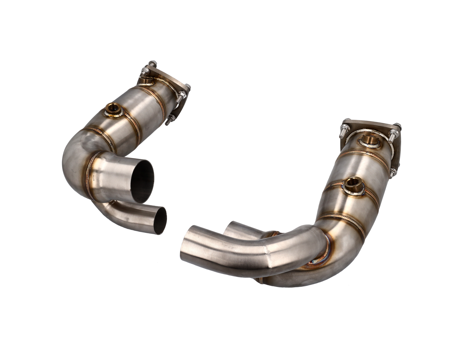 Exhaust cat bypass pipes Porsche 991.2 with petrol particulate filter ...