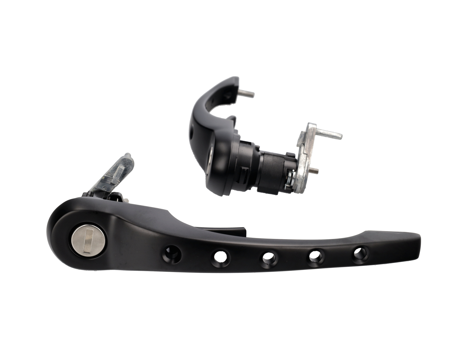 Drilled door Handle Set in BLACK (With Lock Cylinder and Keys). Porsche ...