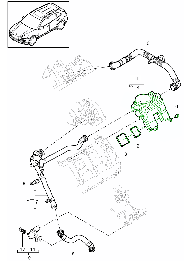 Porsche Oil Separators & Vent Lines | Engine Breather System Parts ...