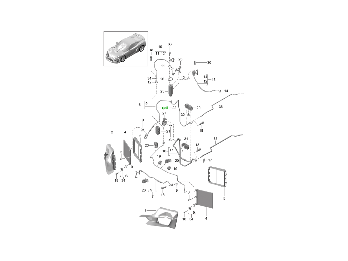 99950796940 Plastic Hose Support/Hold Down (12/12) - Fits Front A/C ...