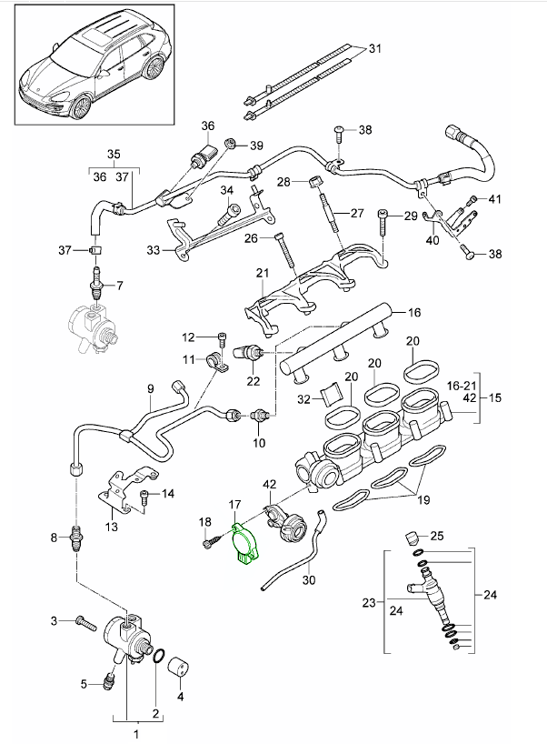 Porsche 958 Cayenne 970 Panamera Air intake potentiometer 95860638602 ...