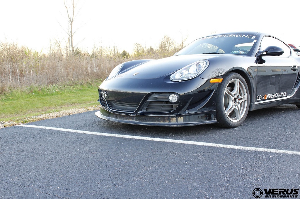Carbon fibre front bumper dive plane kit for Porsche 987 Cayman ...