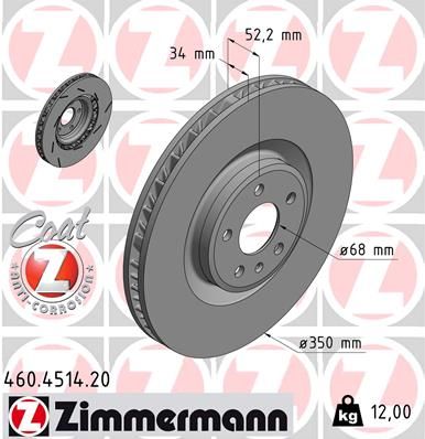 Porsche 95B Macan Brake disc rotor Front 95B615301 95B615302 ...
