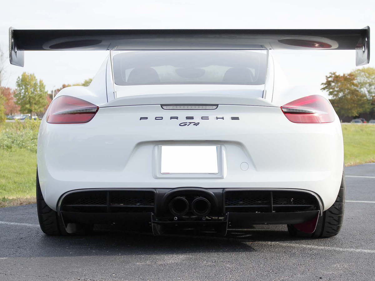 Carbon fibre rear bumper diffuser for Porsche 981 Cayman GT4 - A0150A ...