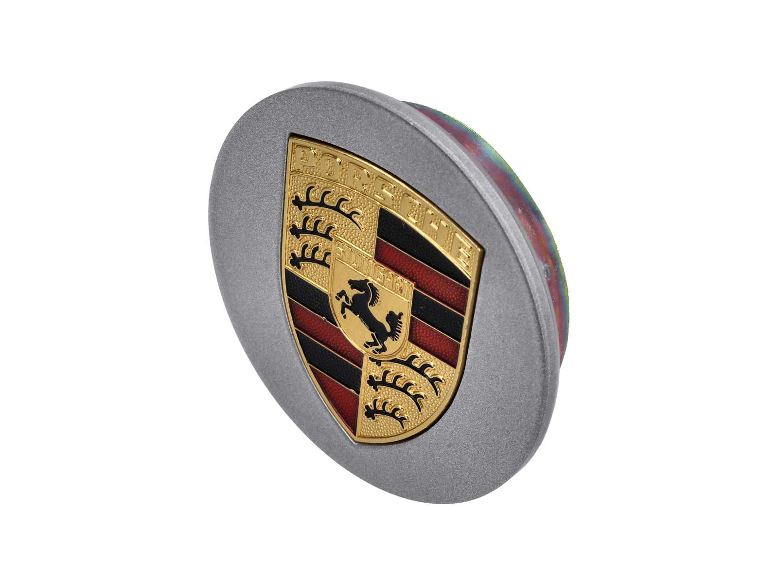 Wheel cap with Coloured Porsche crest. Porsche 924 / 944 / 964 / 968 ...