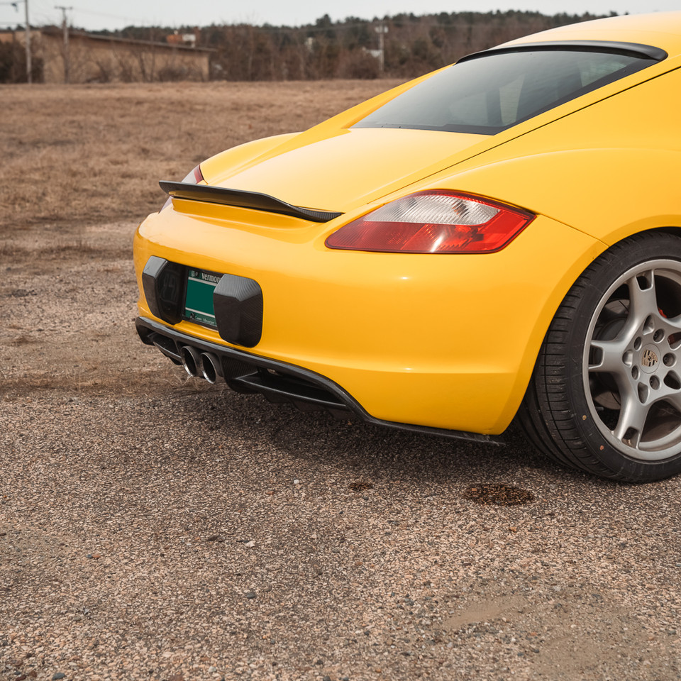 Rennline upkick rear spoiler Carbon Fibre. Porsche 987 Cayman - E78 ...
